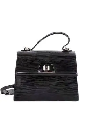 LOUIS VUITTON Sevigne Handbag Electric Epi Leather Pm Shoulder Bag - Black