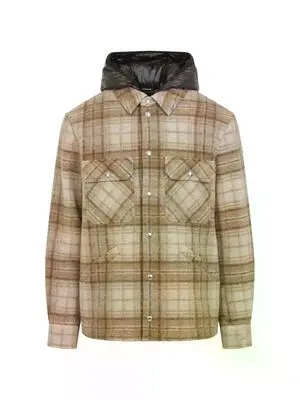 Moncler Nyvalin Check-pattern Hooded Down Jacket - Neutrals
