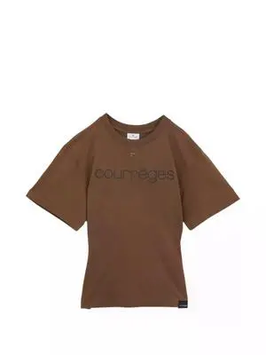 COURREGES Logo-embroidered T-shirt