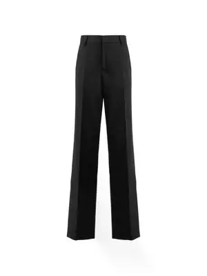 GAELLE PARIS Pressed-crease Tailored Trousers - Black