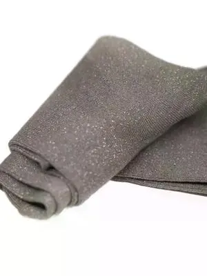 Brunello Cucinelli Metallic-effect Fine-knit Socks