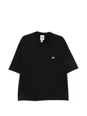 Adidas Logo-embroidered T-shirt - Black