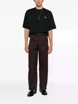 Adidas Logo-embroidered T-shirt - Black