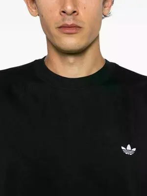 Adidas Logo-embroidered T-shirt - Black