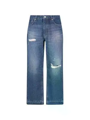 REPRESENT Heaton Distressed Whiskered Jeans - Blue
