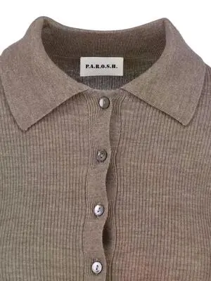 P.a.r.o.s.h Ribbed-knit Polo-collar Sweater