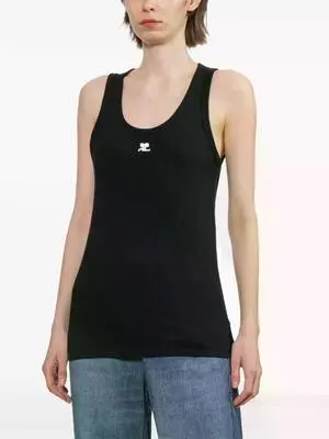COURREGES Ribbed-knit Vest Top