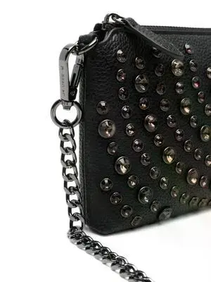 LA CARRIE Crystal-embellished Leather Cross Body Bag