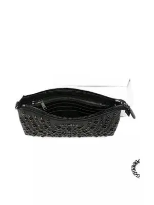 LA CARRIE Crystal-embellished Leather Cross Body Bag