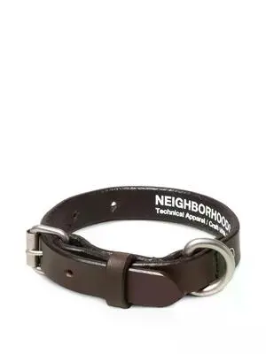 NEIGHBORHOOD Leather Dog Collar - Brown