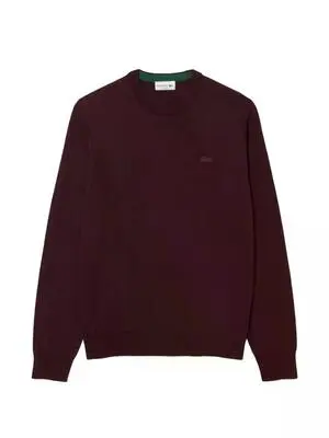 Lacoste Logo-patch Crew-neck Sweater - Red