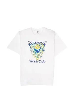 Casablanca Tennis Club Graphic-print T-shirt - White