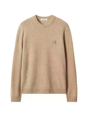 Maison Kitsuné Fox-patch Sweater - Neutrals