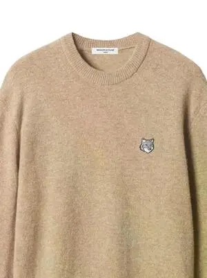 Maison Kitsuné Fox-patch Sweater - Neutrals