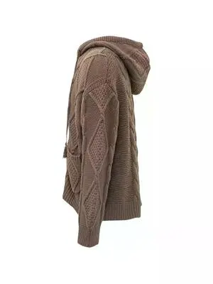 FOUND Cable-knit Zip-up Hoodie