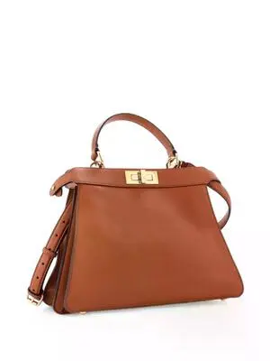 Fendi Peekaboo Iseeu Bag Leather Medium Satchel - Brown