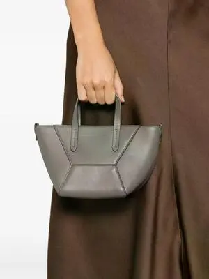 Brunello Cucinelli Duo Leather Tote Bag - Grey