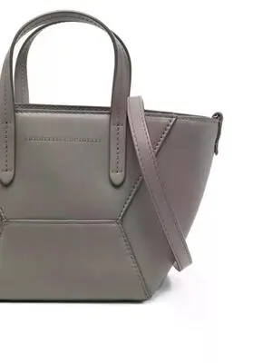 Brunello Cucinelli Duo Leather Tote Bag - Grey