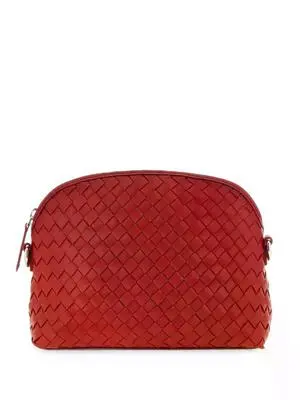 Dragon Diffusion Fellini Chunky Woven Leather Clutch Bag - Red