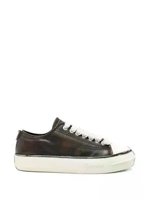 REPRESENT Distressed Leather Sneakers - Brown