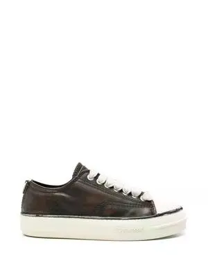 REPRESENT Distressed Leather Sneakers - Brown
