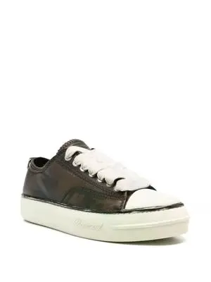 REPRESENT Distressed Leather Sneakers - Brown