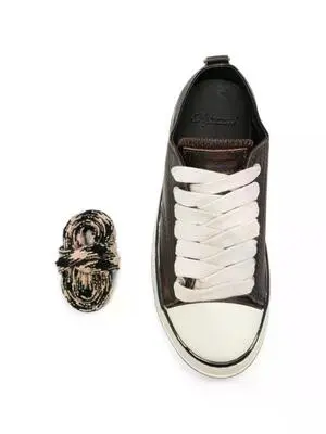 REPRESENT Distressed Leather Sneakers - Brown