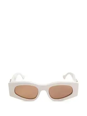 Gucci Double G Geometric-frame Sunglasses - Neutrals