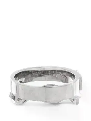 Hermès Kelly Double Tour 18k White Gold With Pave Diamonds Ring