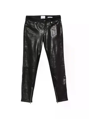 7 For All Mankind Coated Zip-detail Jeans