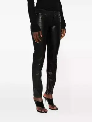 7 For All Mankind Coated Zip-detail Jeans