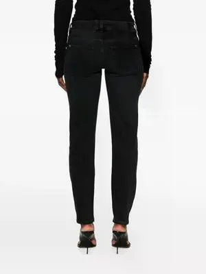 7 For All Mankind Coated Zip-detail Jeans