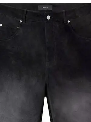 PURPLE BRAND Gradient Leather Shorts