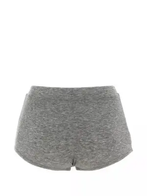 ENTIRE STUDIOS Booty Ribbed-knit Mini Shorts - Grey