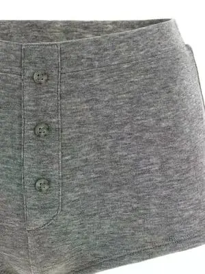 ENTIRE STUDIOS Booty Ribbed-knit Mini Shorts