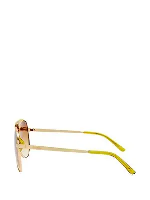Attico X Linda Farrow Amelia Sunglasses - Gold