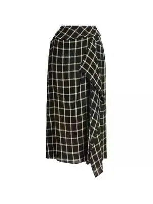 Erdem Check-pattern Midi Skirt