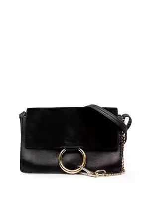 Chloé 2016 Small Suede And Calfskin Faye Crossbody Bag - Black