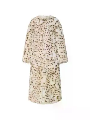 Loulou De Saison Eya Animal-print Faux-fur Coat - Neutrals