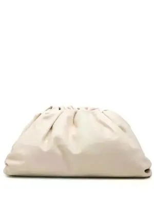 Bottega Veneta 2012-2026 Lambskin The Pouch Clutch Bag - White
