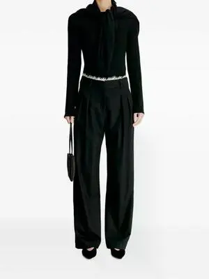Loulou De Saison Saul Lace-trim Pleated Trousers