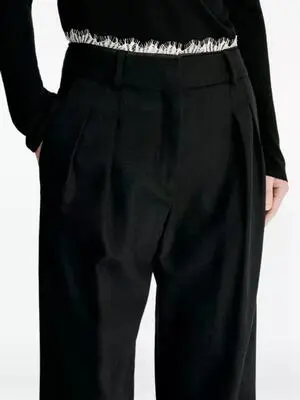 Loulou De Saison Saul Lace-trim Pleated Trousers