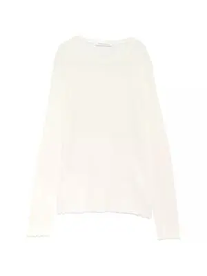 Our Legacy Lettuce-edge Ribbed Sweater - Neutrals