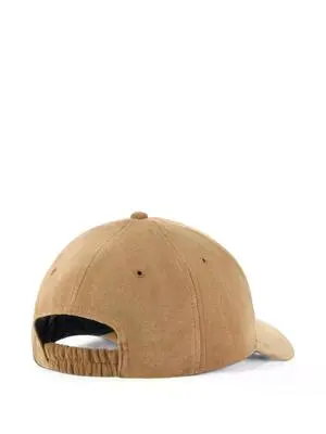 Boggi Milano Peaked Cap In Suede-look Fabric - Neutrals