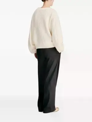 Loulou De Saison Lucio Cable-knit Wool Sweater