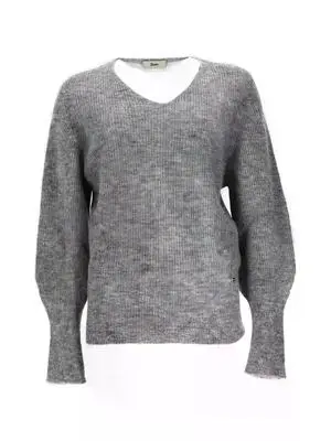 Herno V-neck Ribbed-knit Sweatshirt