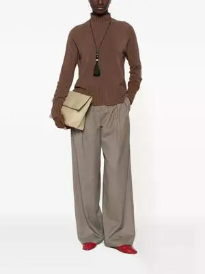VELA SHOP Ribbed-knit High-neck Sweater
