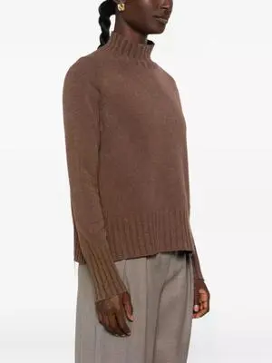 VELA SHOP Ribbed-knit High-neck Sweater