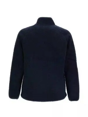 LES DEUX Fleece-texture Logo-patch Jacket - Blue