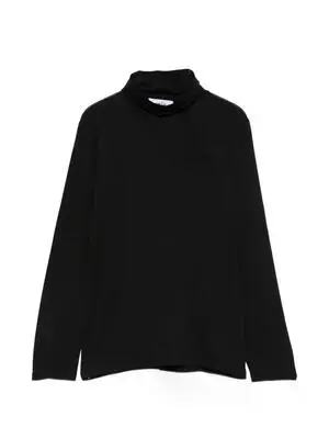 VELA SHOP Roll-neck Long-sleeve Sweater - Black